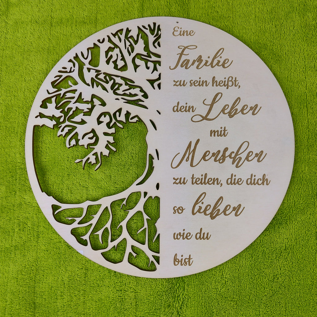 Loop - Baum des Lebens - Eine Familie zu sein heißt, ... – W4Kreativ